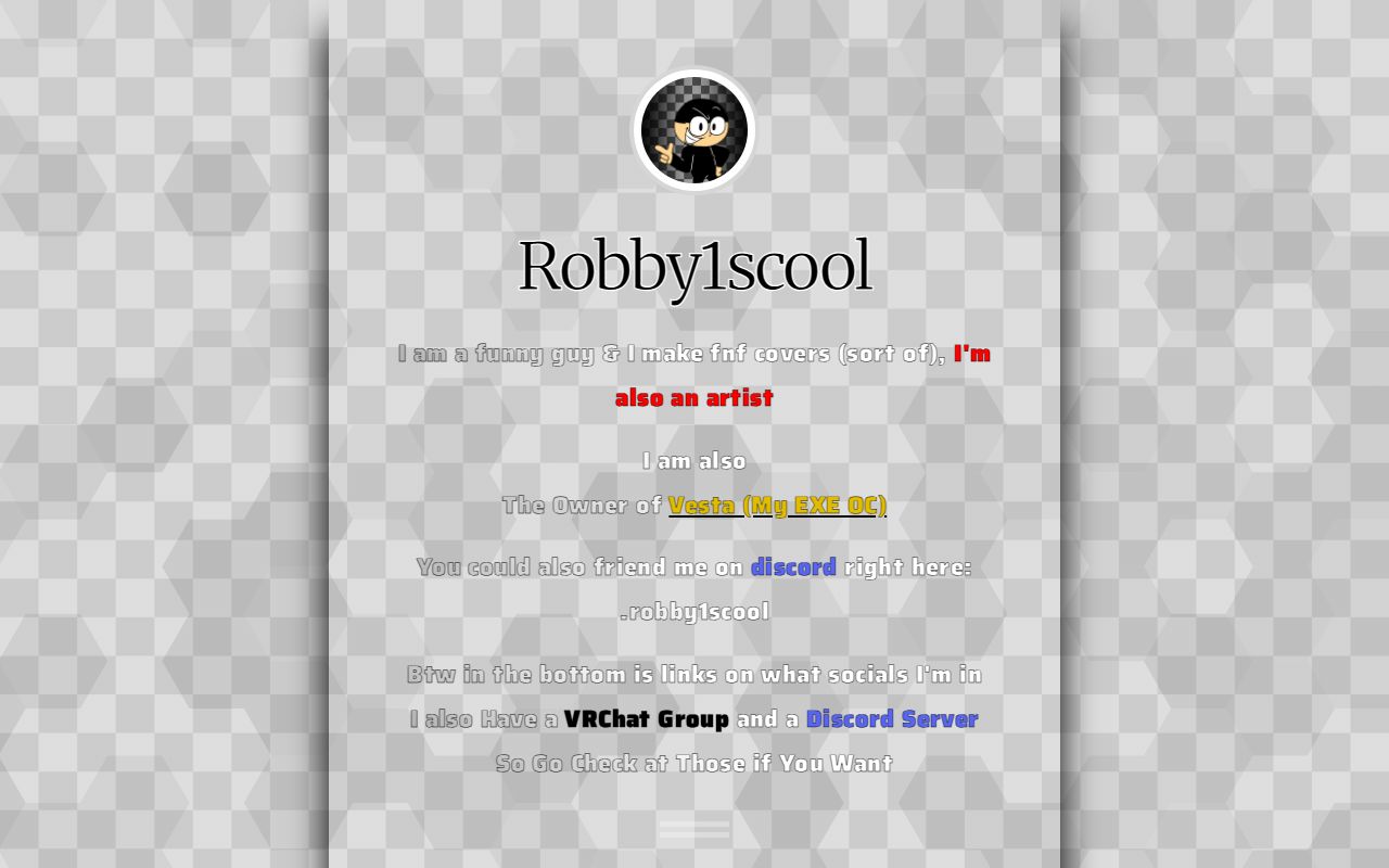 Robby's own website thing